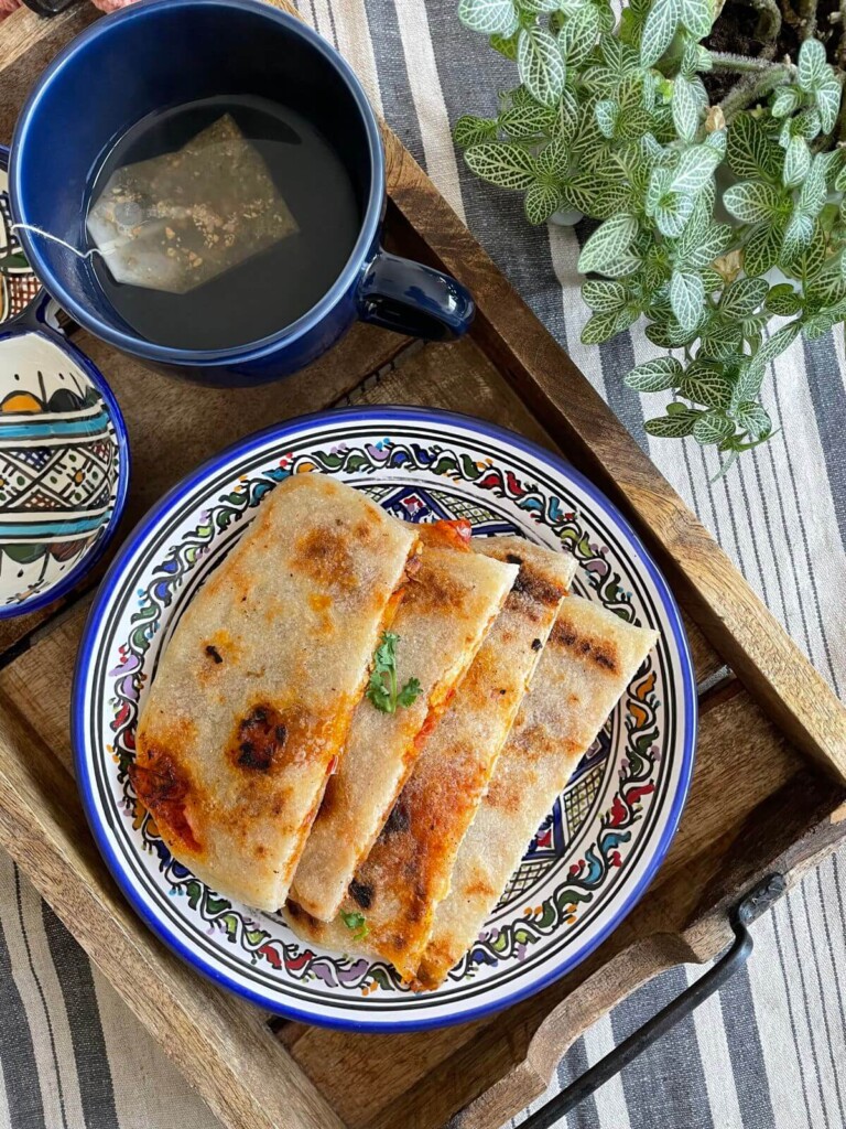 Mahjouba Recipe | Algerian Semolina Crepes | butfirstchai.com