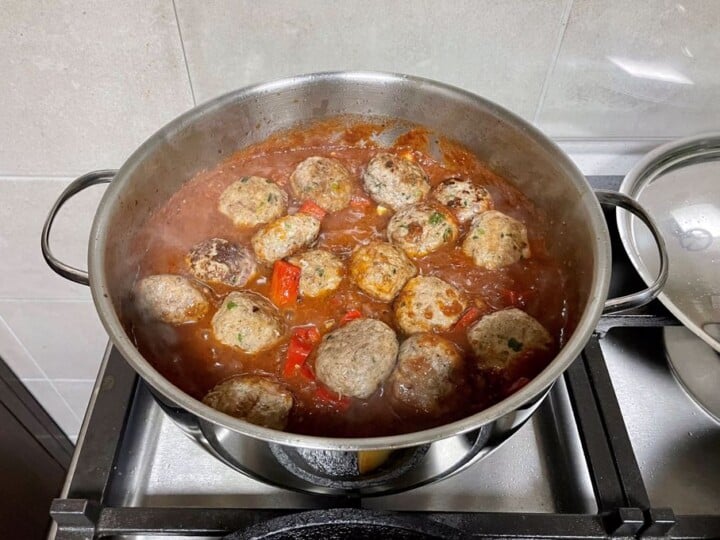 Chicken Basha - Lebanese Meatball Stew | butfirstchai.com