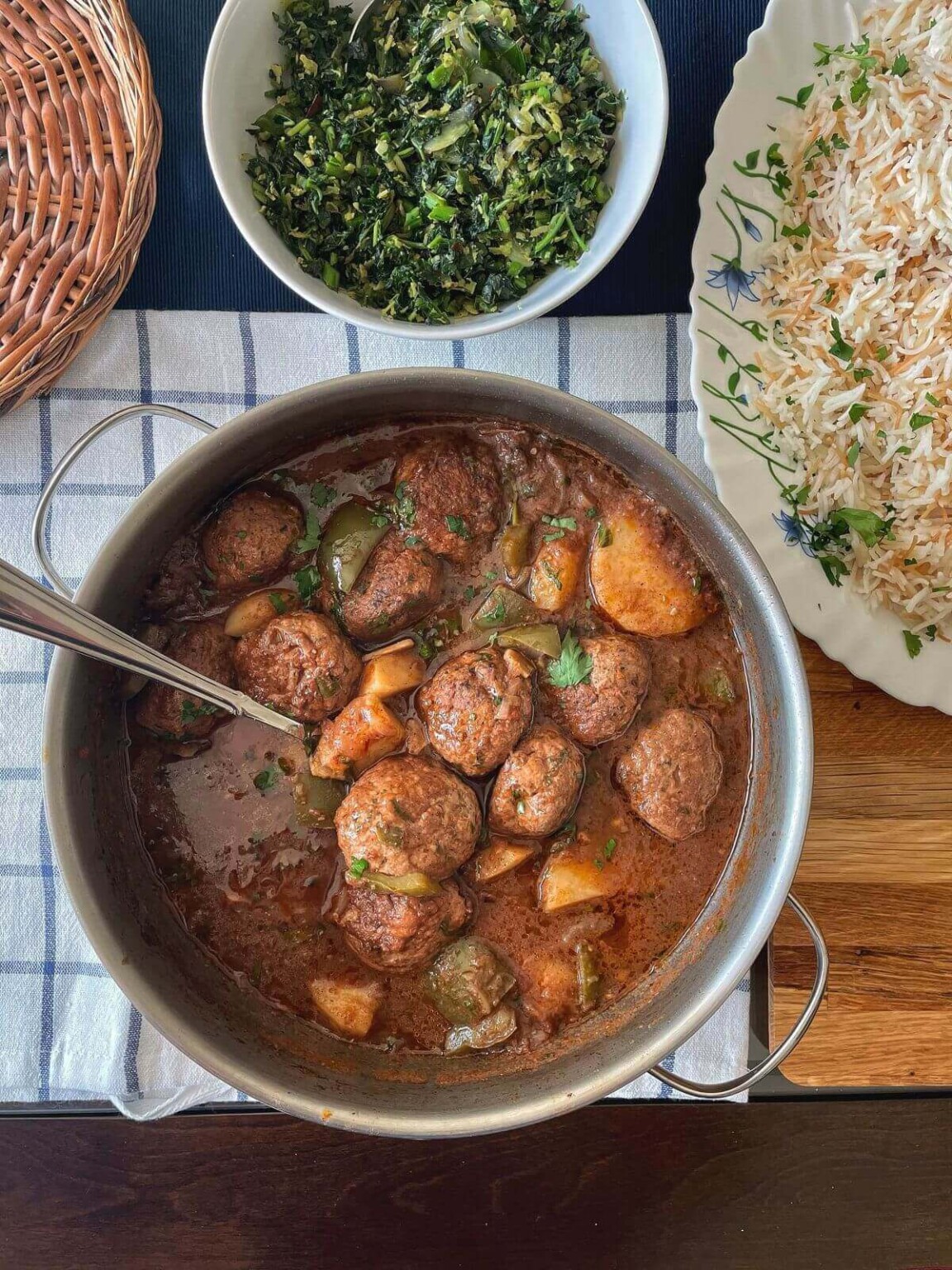 Chicken Basha - Lebanese Meatball Stew | butfirstchai.com