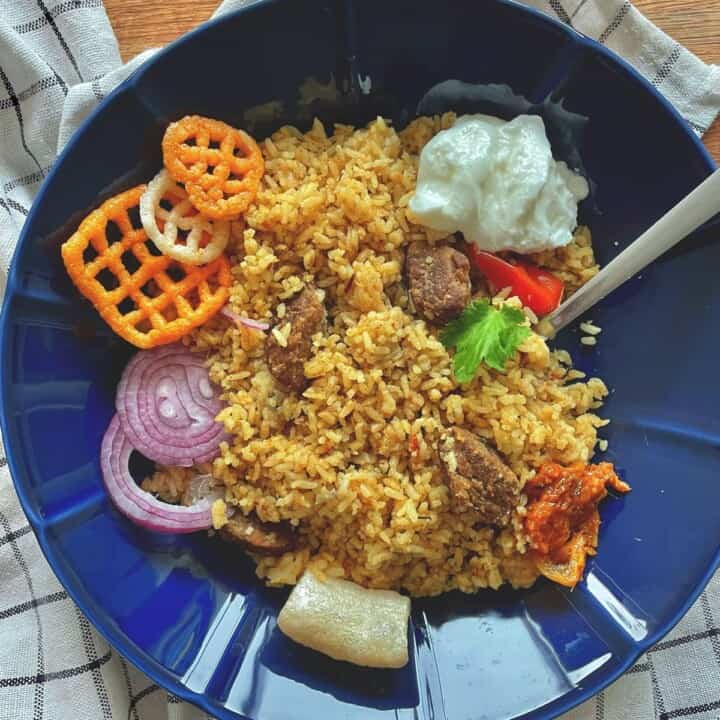 Erachi Choru | Beef Rice | butfirstchai.com