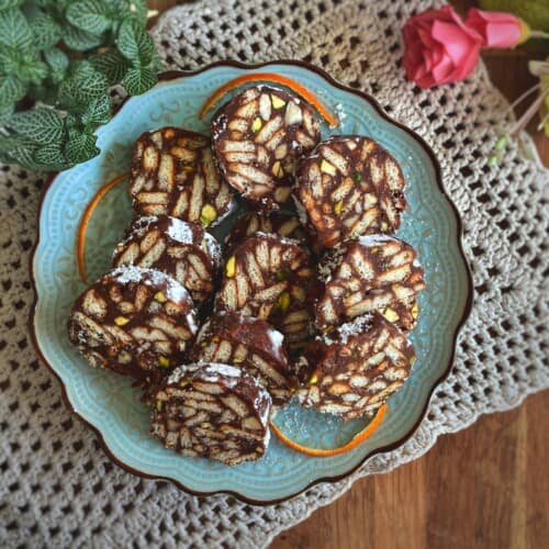 Chocolate Salami Recipe | butfirstchai.com