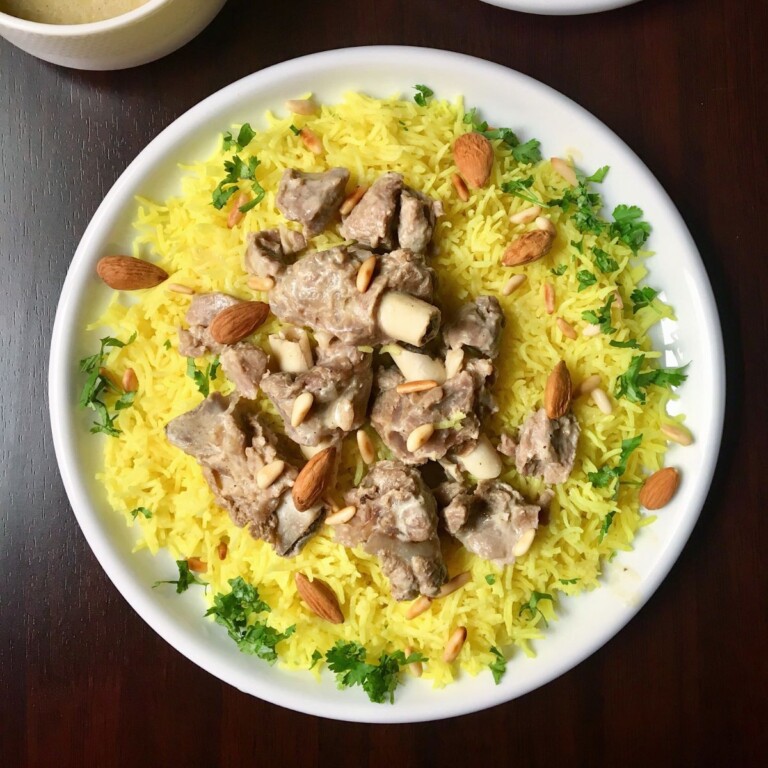 Jordanian Mansaf with Jameed Sauce | butfirstchai.com